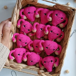 Crochet Pattern Uterus Model Keychain, Crochet Uterus, Amigurumi Uterus ...