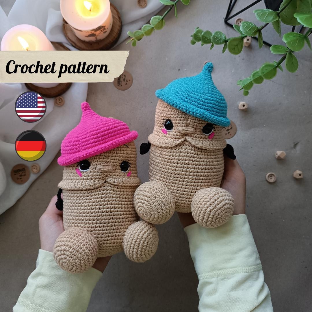 Penis Crochet Pattern, Amigurumi Pattern for Beginner, Crochet Penis ...