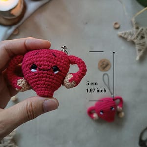 Crochet Pattern Uterus Model Keychain, Crochet Uterus, Amigurumi Uterus ...