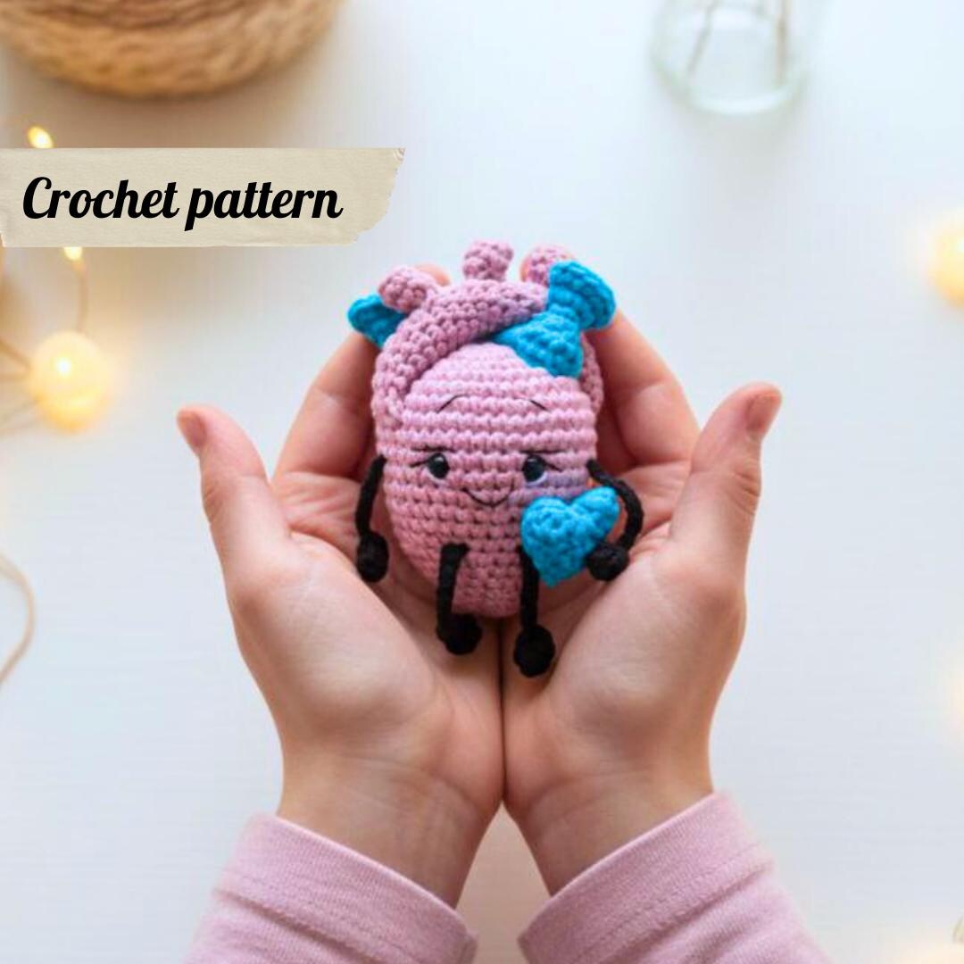 Anatomical Heart Crochet Pattern PDF | Human Heart Amigurumi | Medical ...