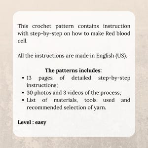 Crochet Pattern Red Blood Cell, Amigurumi Erythrocytes, Gift for a ...