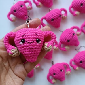 Crochet Pattern Uterus Model Keychain, Crochet Uterus, Amigurumi Uterus ...