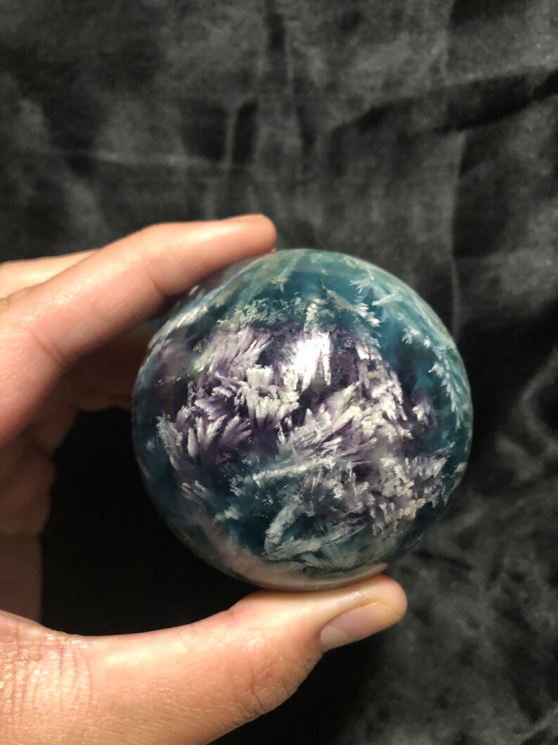 Snowflake Rainbow Fluorite Sphere - Etsy