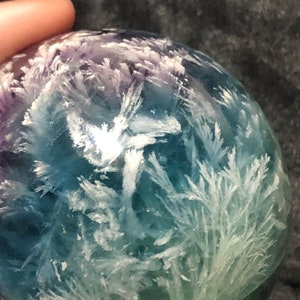 Snowflake Rainbow Fluorite Sphere - Etsy