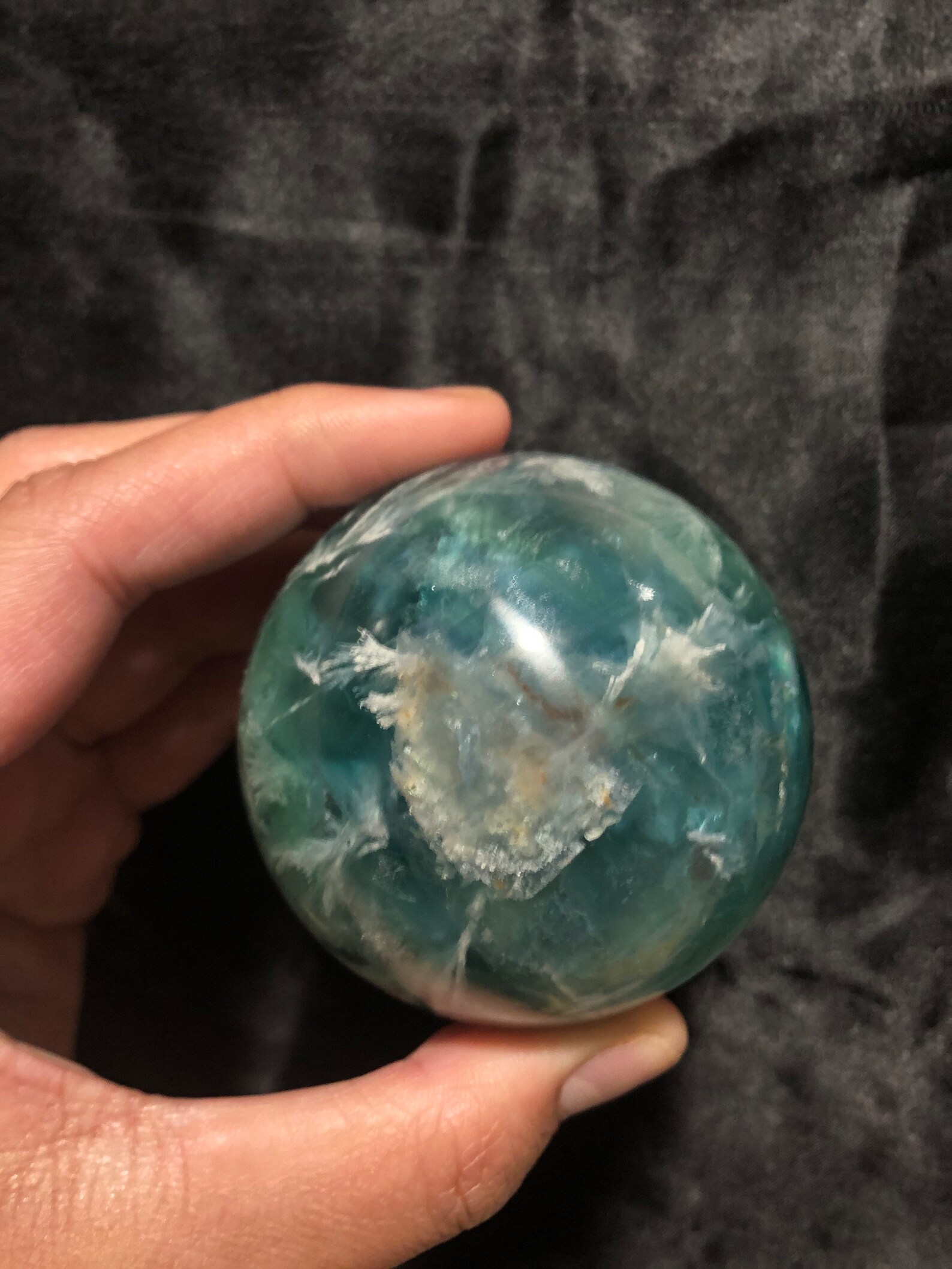 Snowflake Rainbow Fluorite Sphere - Etsy