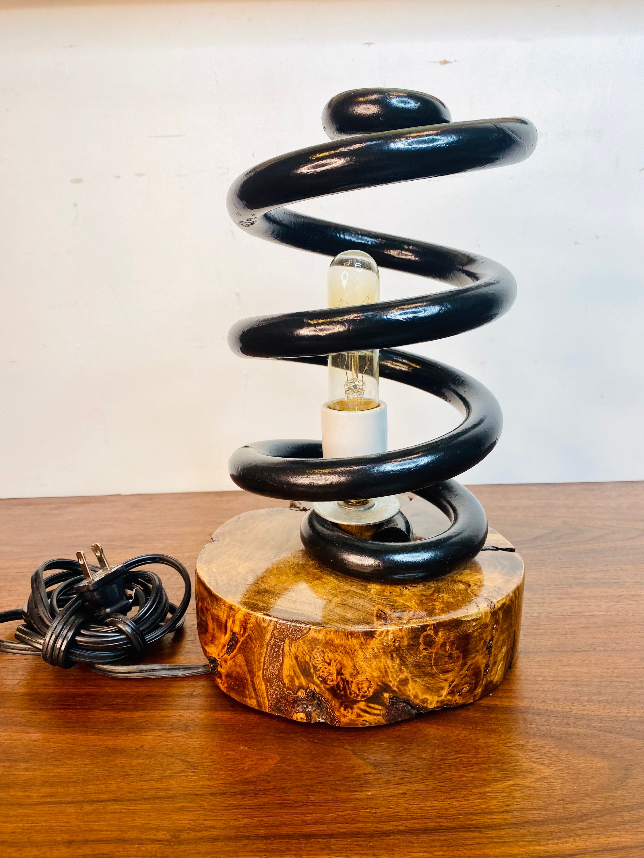 Mid Century Modern Spring Accent Lamp MCM Spiral Accent Lamp - Etsy