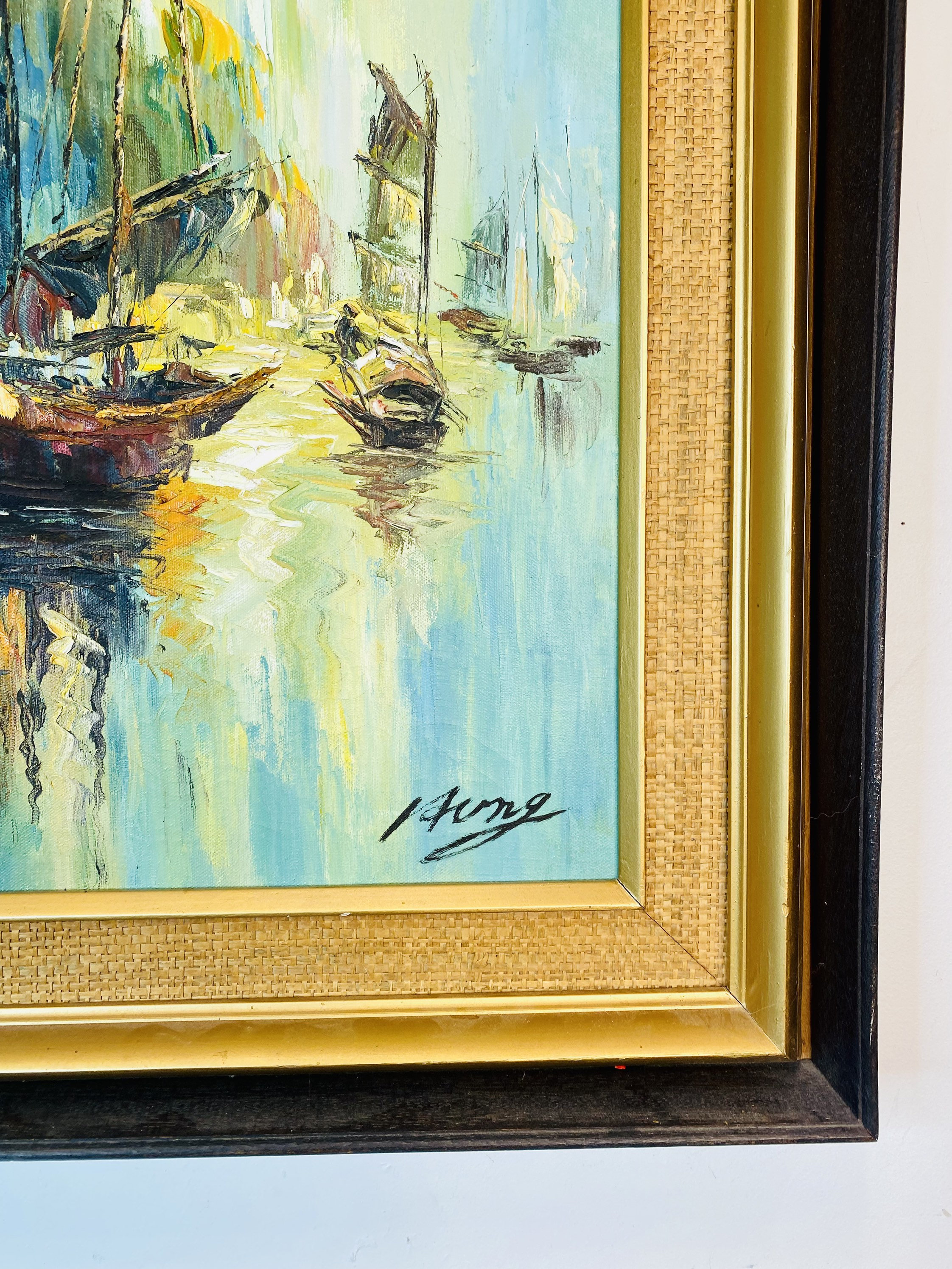 Mid Century Modern Original Signed Nautical Abstract Painting, MCM Boat ...