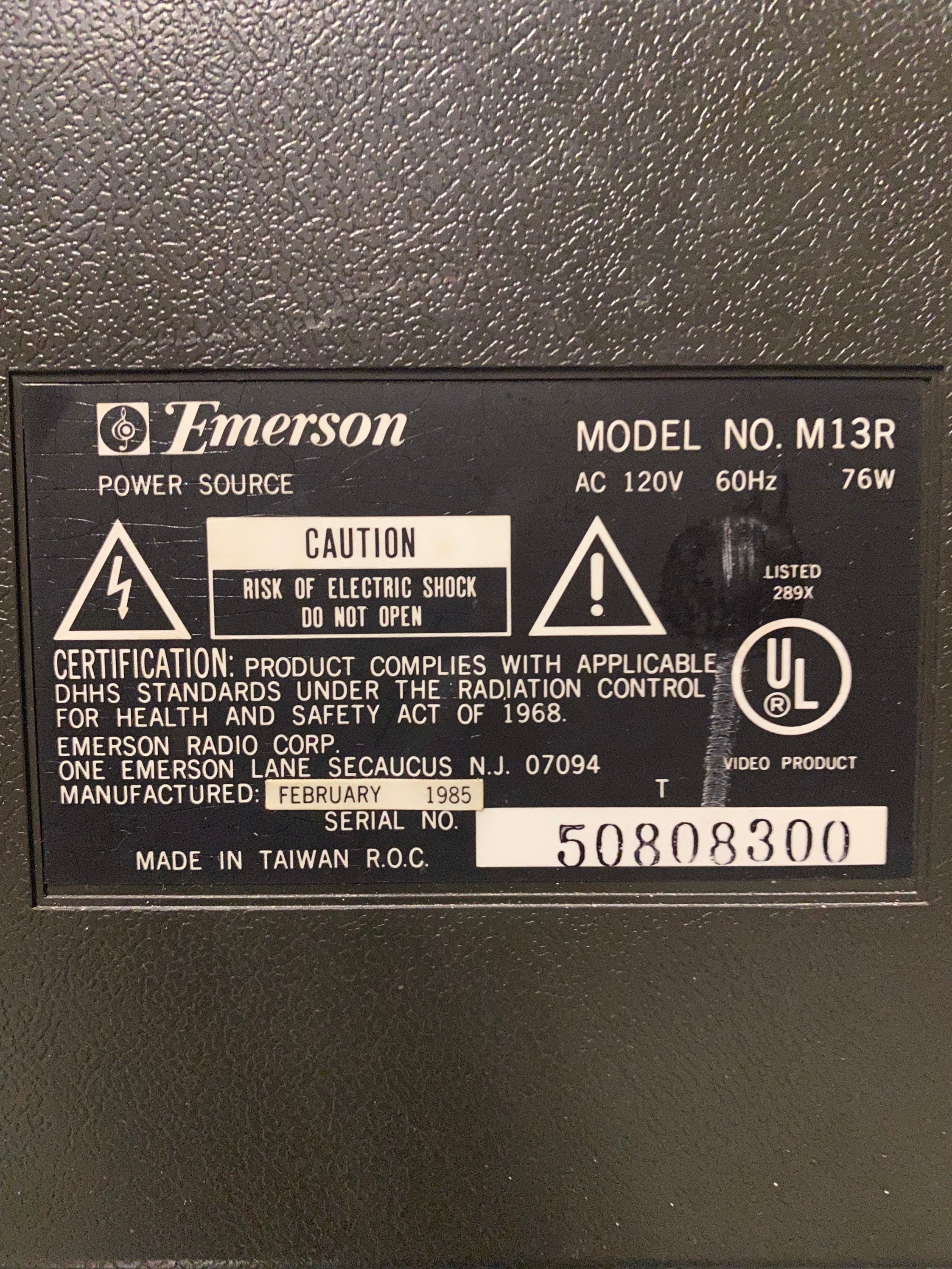 1985 Emerson M13R Vintage TV Postmodern Decor - Etsy