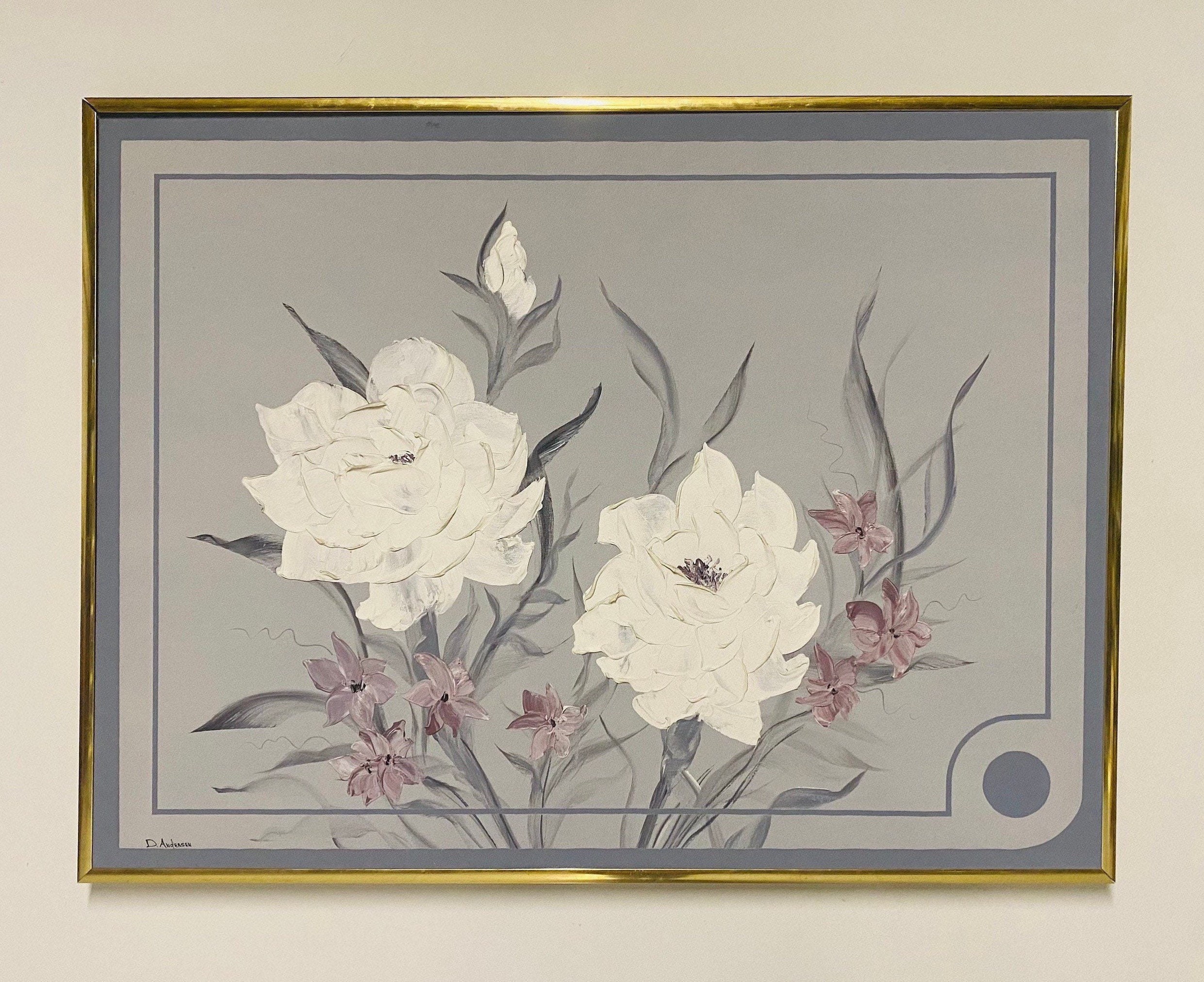 Post Modern Oil Painting Signed D. Andersen, 80s Art, 90s Decor, Large ...