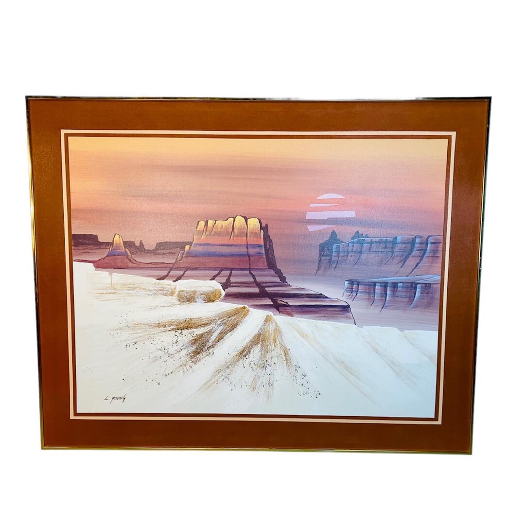 Mid Century Modern Vanguard Studios Oil on Canvas Painting by L Young ...