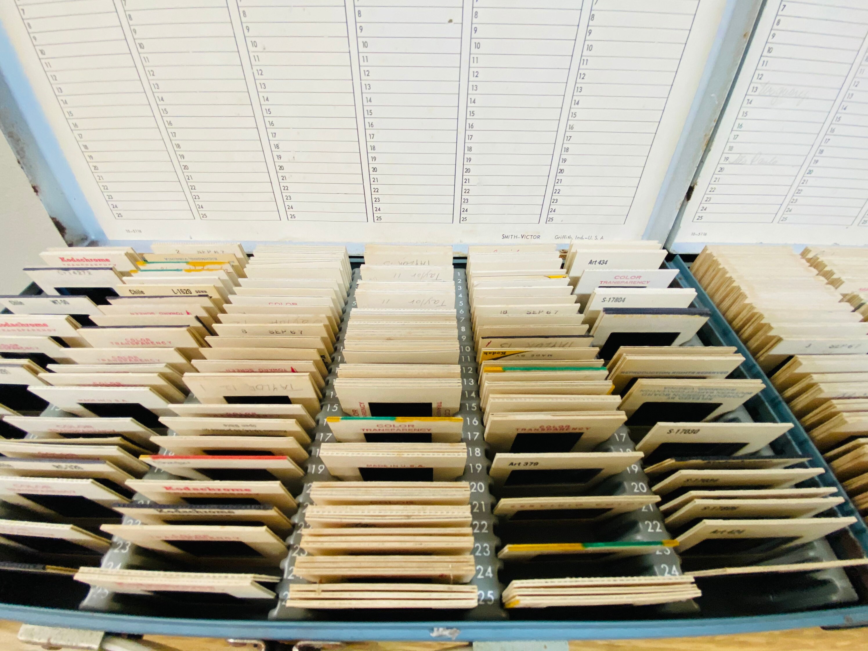 Industrial Metal Slide Boxes With Slides, Vintage Projector Slides, MCM ...