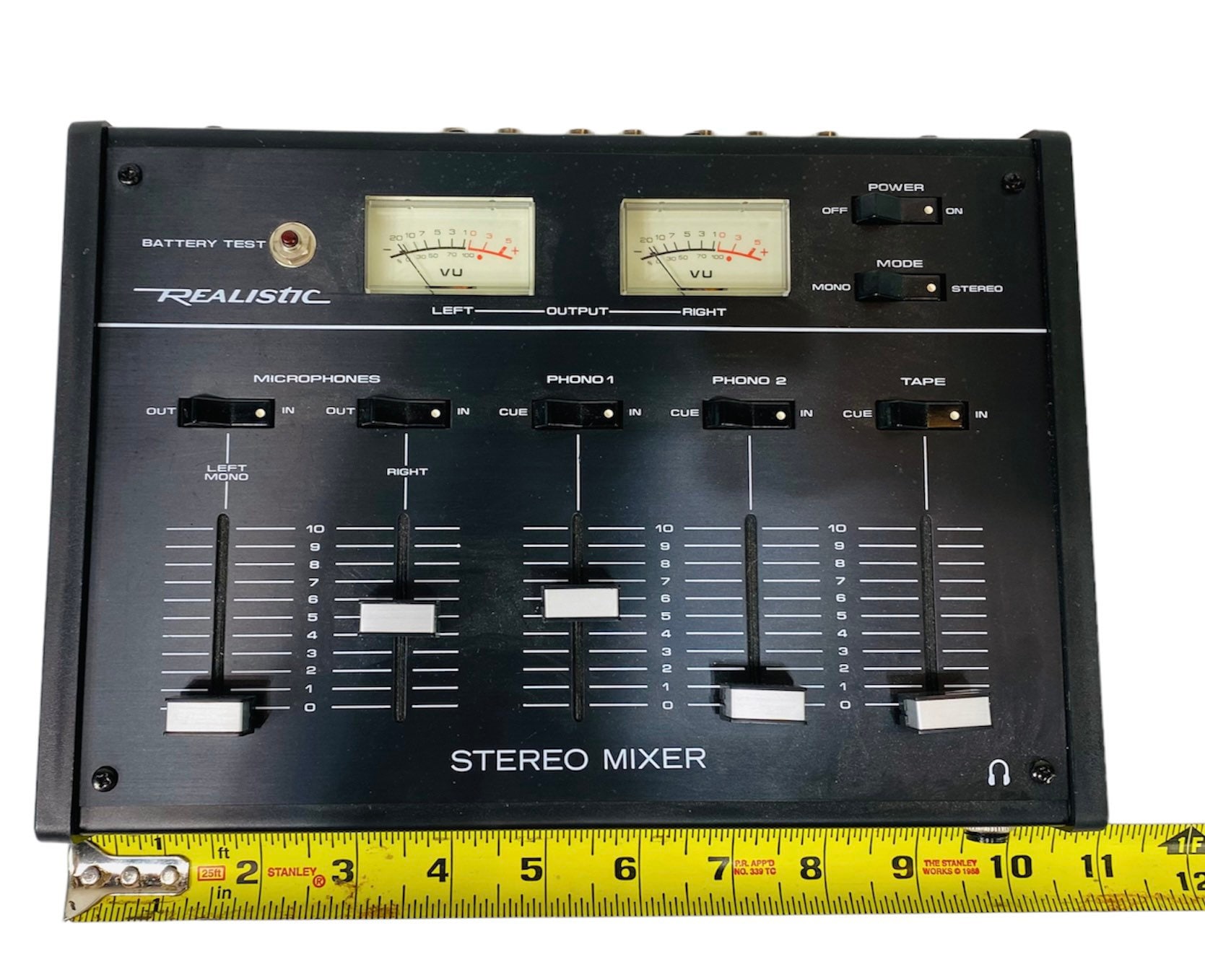 Realistic Stereo Mixer Cat No 32-1100A for Tape Deck, Microphone, and ...