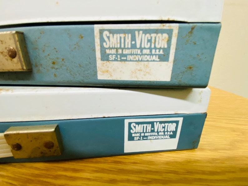 Industrial Metal Slide Boxes With Slides, Vintage Projector Slides, MCM ...