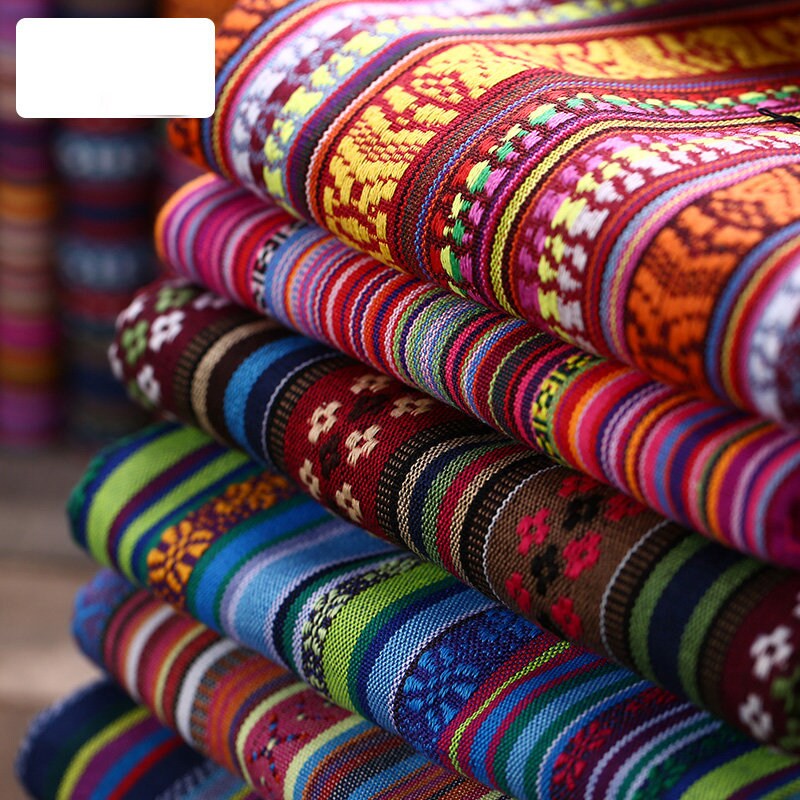 Nepal Fabric, Bohemian Fabric, Striped Pattern Fabric, Tribal Fabric ...