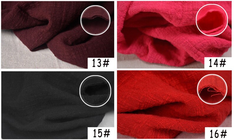 Cotton Linen Fabric Slub Cotton Texture Pleated Style Fabric - Etsy