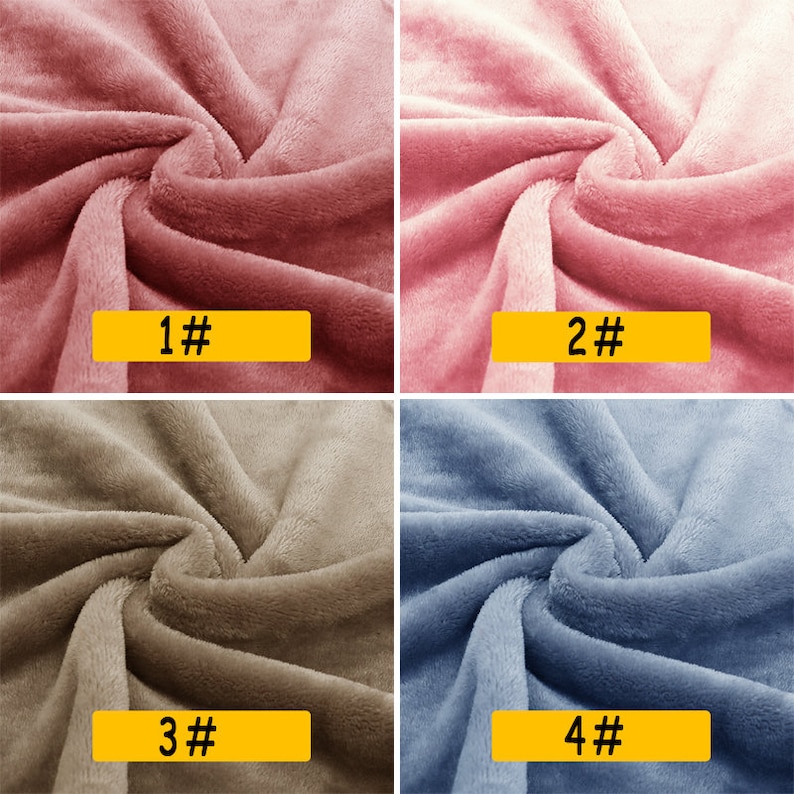 Solid Color Flannel Fabric, Double-sided Flannel Fabric, Thick Flannel ...