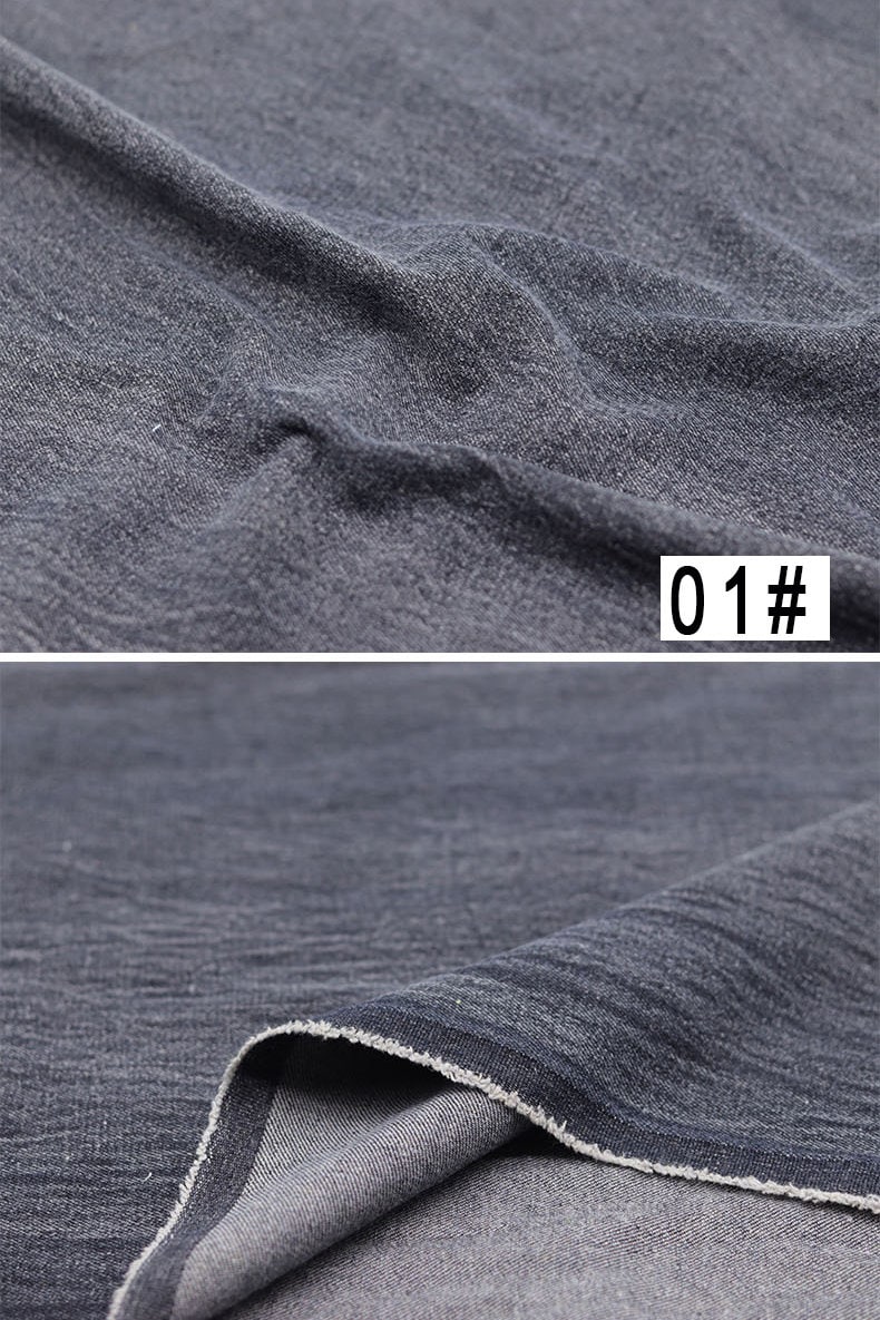 Washed Denim Fabric Heavy Weight Denim 100% Cotton Denim - Etsy