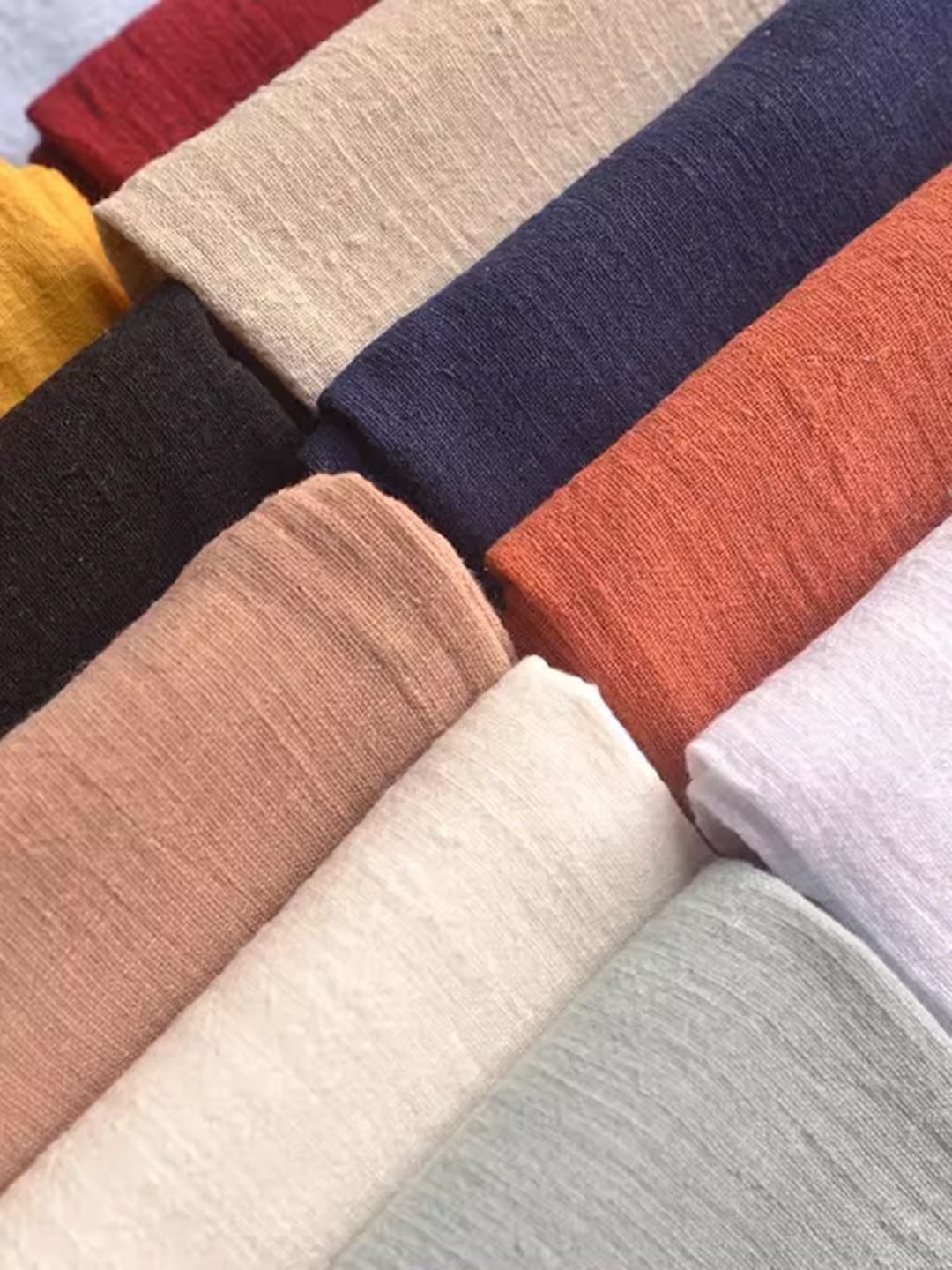 Cotton Linen Fabric,soft Cotton Linen Fabric,available in 22 Colors ...
