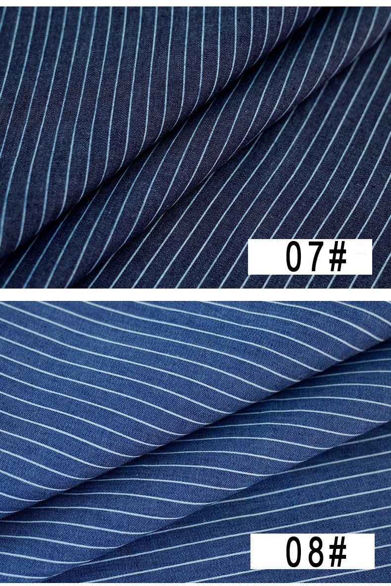 Blue Printed Denim Fabric Lightweight Denim Fabric Washed - Etsy