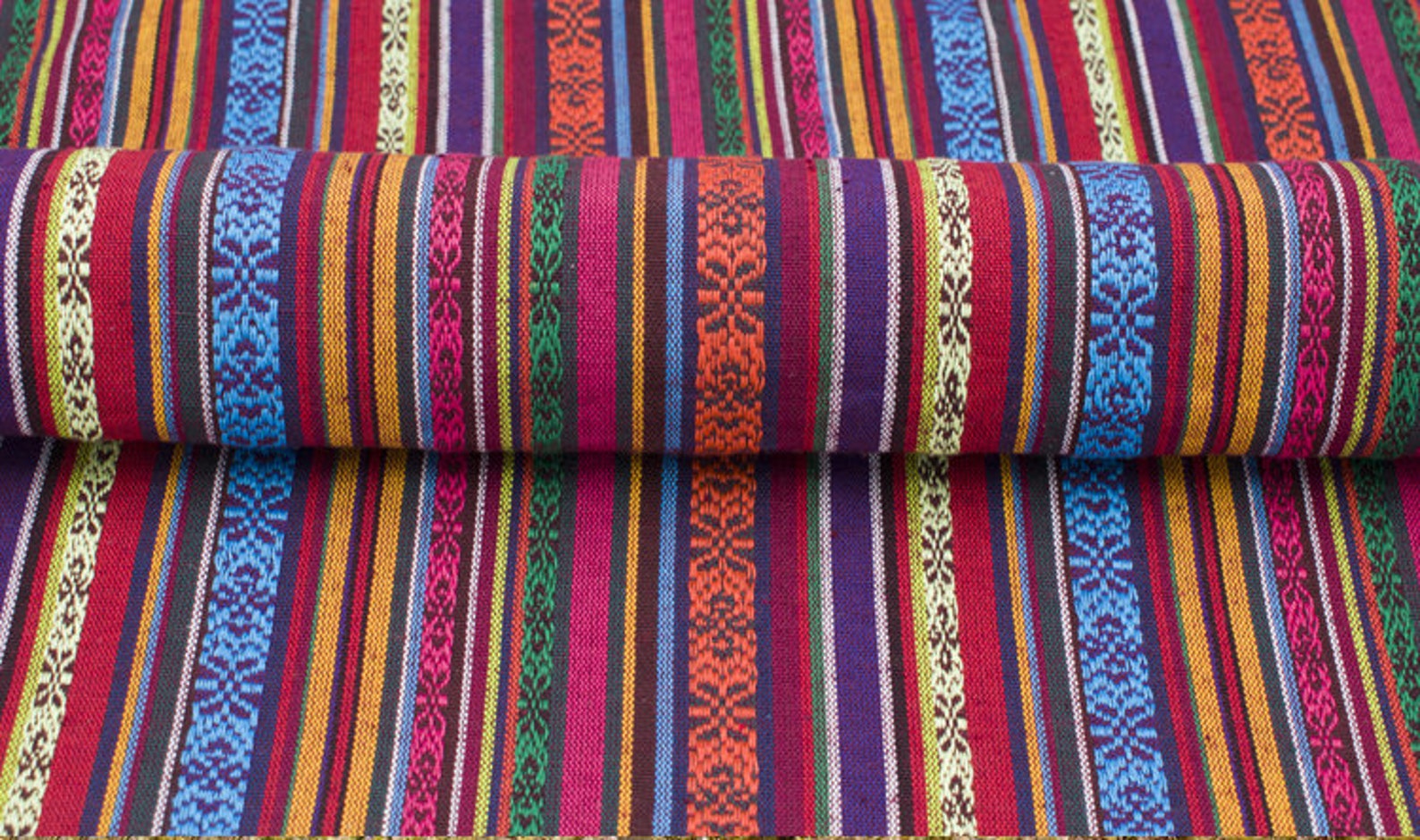 Bohemian Fabric, Boho Stripy Fabric, Tribal Fabric, Vintage Fabric ...