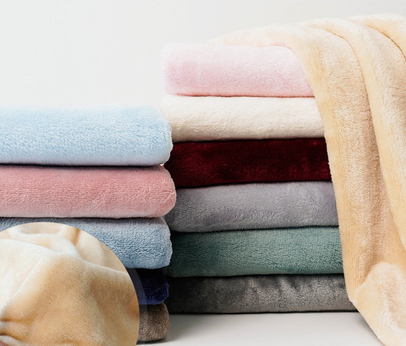 Solid Color Flannel Fabric Double-sided Flannel Fabric Thick - Etsy