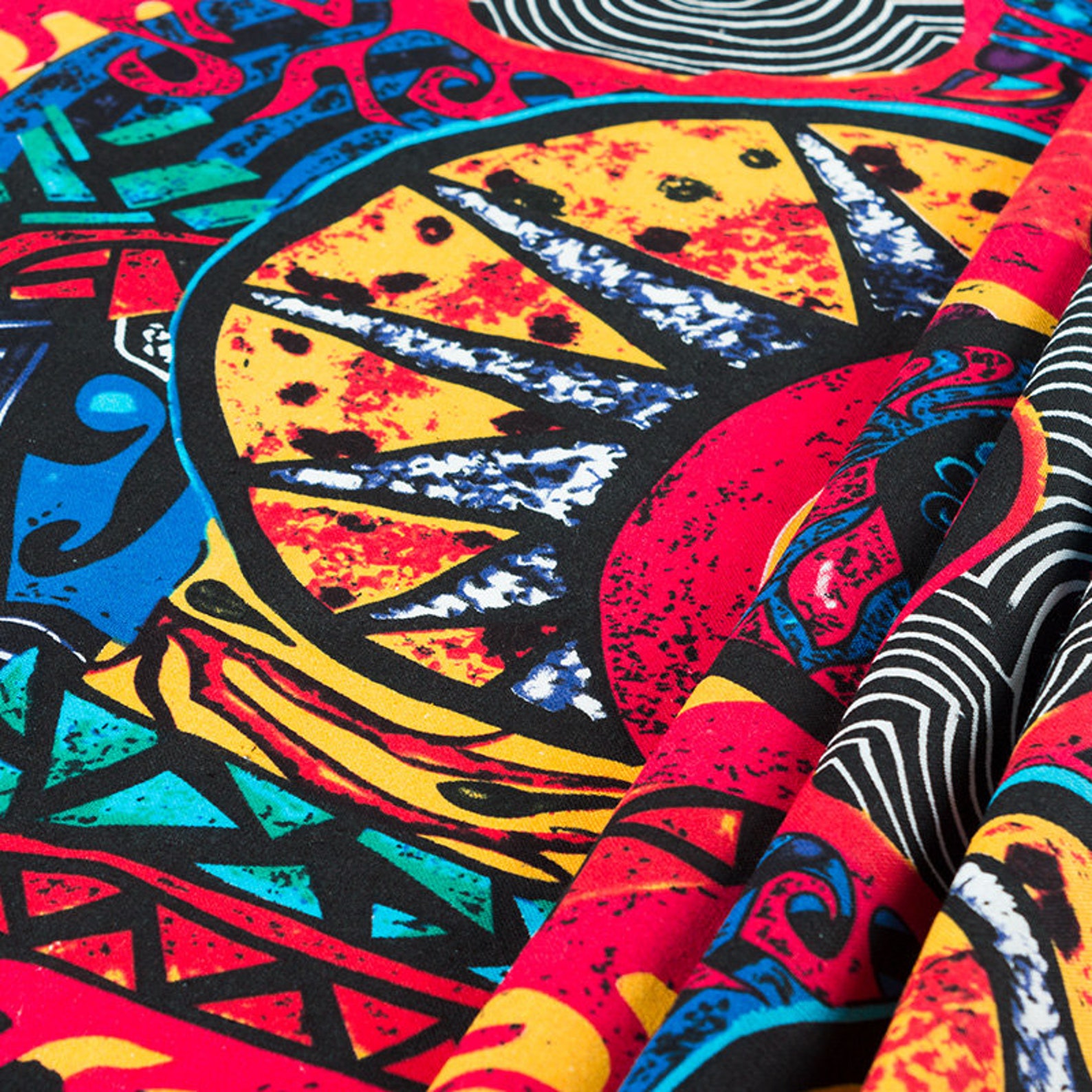 Boho Stoff, Ethno Stil Bedruckt Stoff, Baumwoll Leinen Stoff, Vintage ...