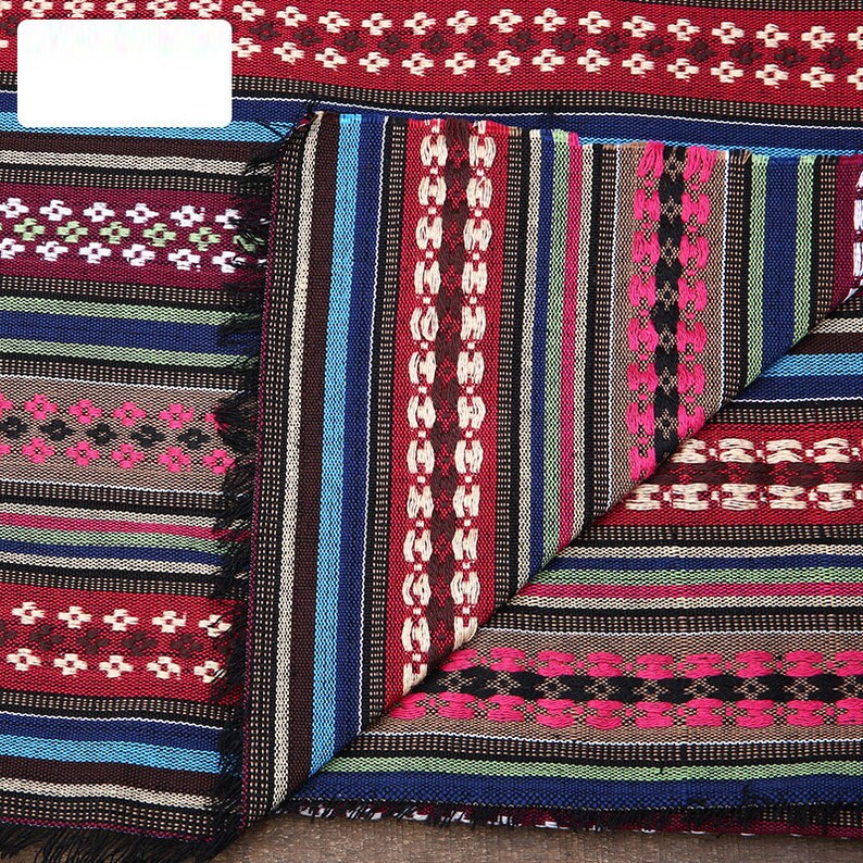 Nepal Fabric, Bohemian Fabric, Striped Pattern Fabric, Tribal Fabric ...