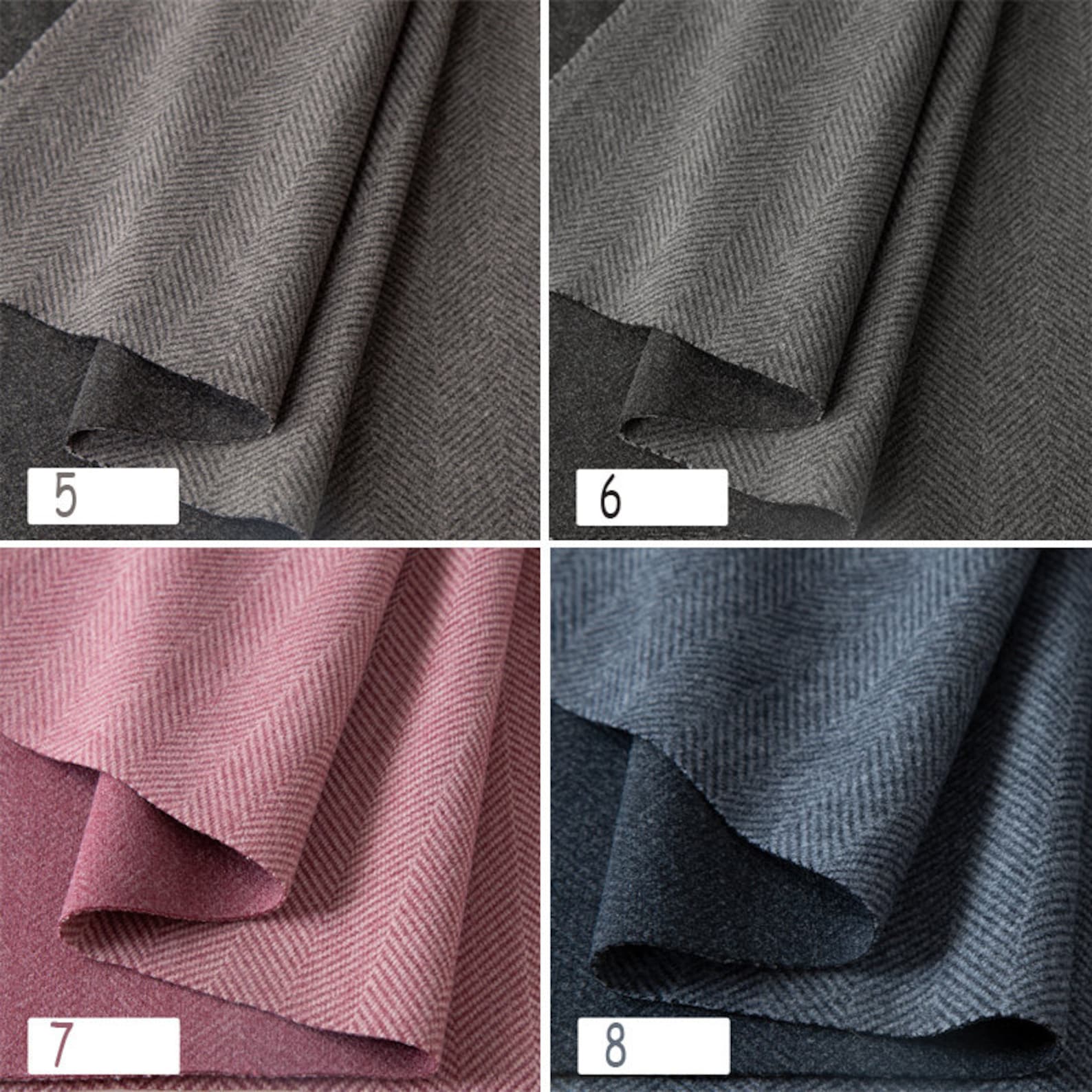 Textured Woolen Fabric Coat Fabric Faux Wool Fabric Autumn - Etsy