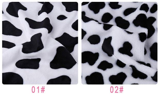 Cuddly Fleece Fabric, Cow Fabric, Leopard Fabric, Double-sided Flannel ...