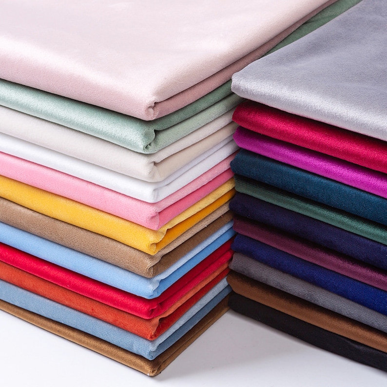 Thick Velvet Fabric Polyester Velvet Solid Velvet Sewing - Etsy