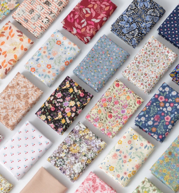 Little Floral Cotton Fabric Cotton Fabric Shabby Flower | Etsy