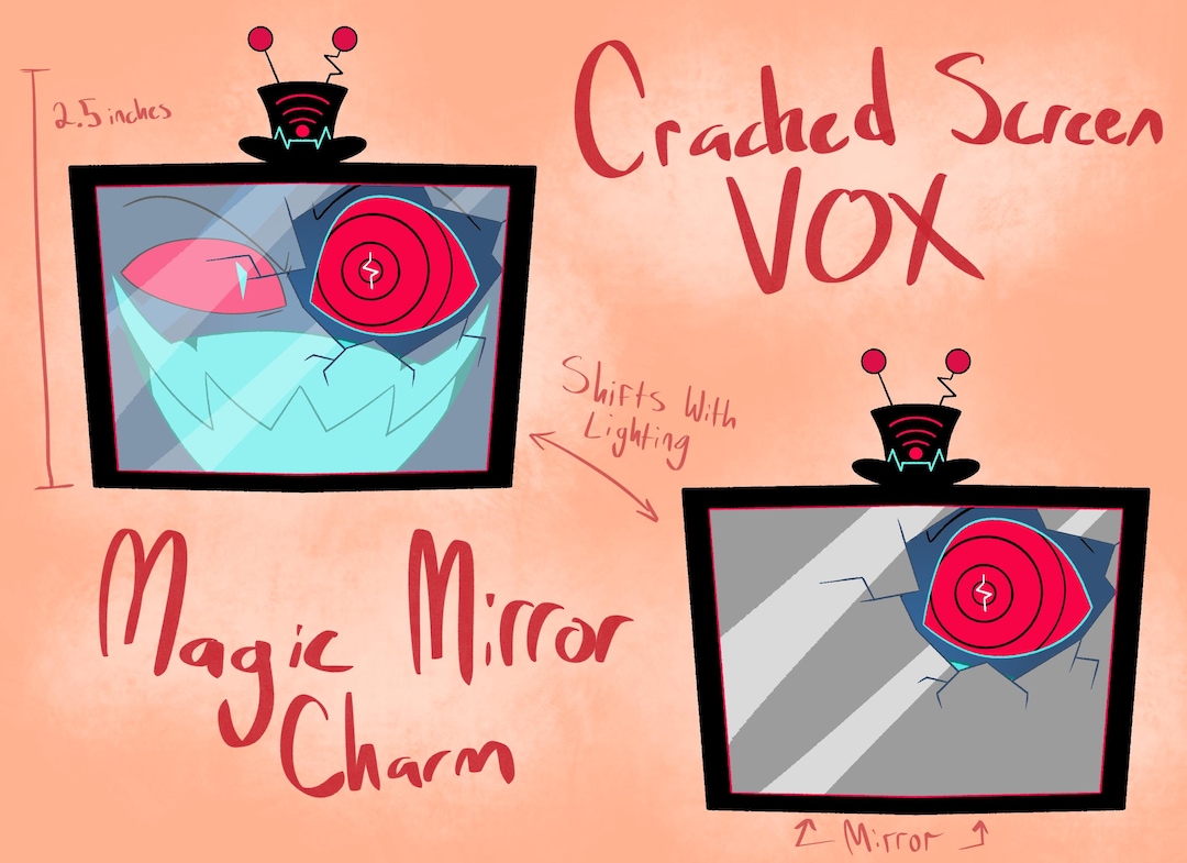 Cracked Screen Vox 2.5 Inch Mirror Charm - Etsy