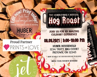 Hog Roast Invitation - Etsy