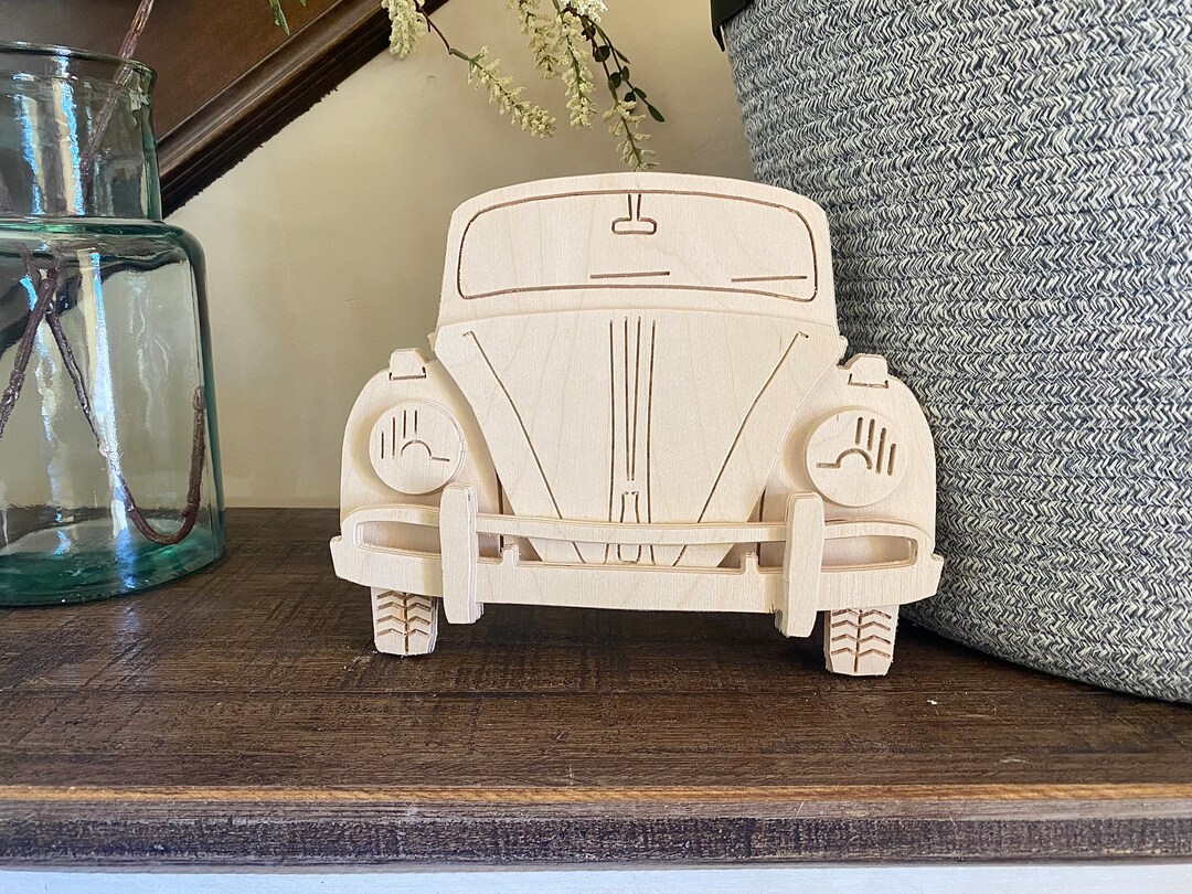 VW Bug CNC Wood Cutout - Etsy