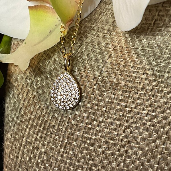 Teardrop Necklace - Etsy