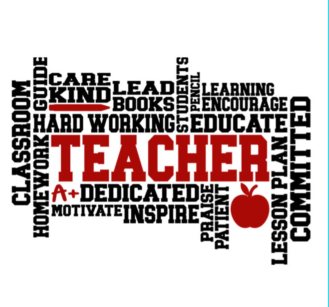 Teacher Word Art PNG/SVG - Etsy