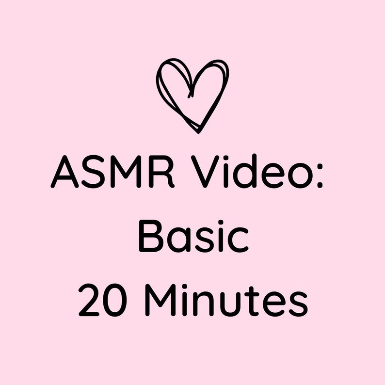Basic 20 Minute ASMR Custom Video - Etsy