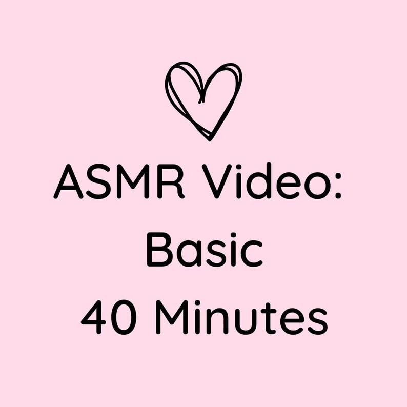 Basic 40 Minute ASMR Custom Video - Etsy