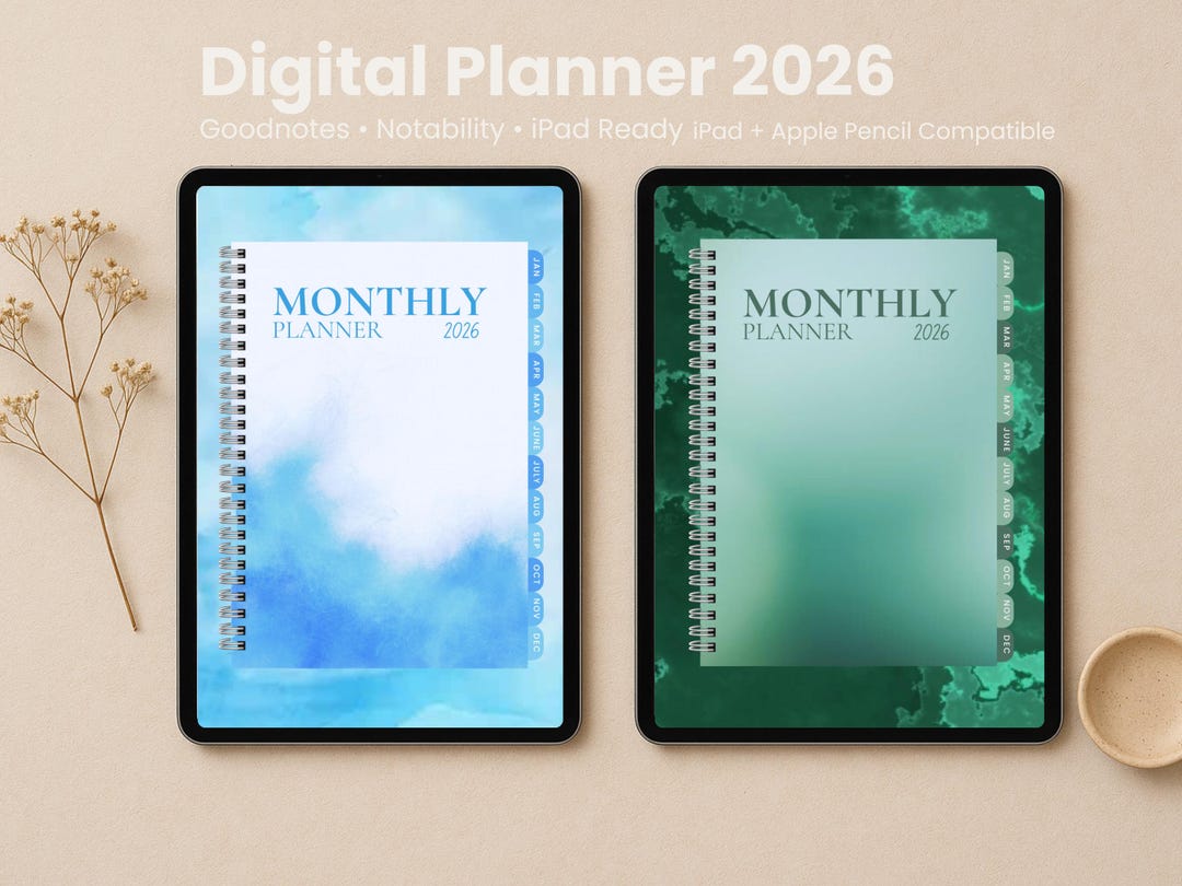 Monthly + Weekly Planner 2026 Rainbow - Etsy