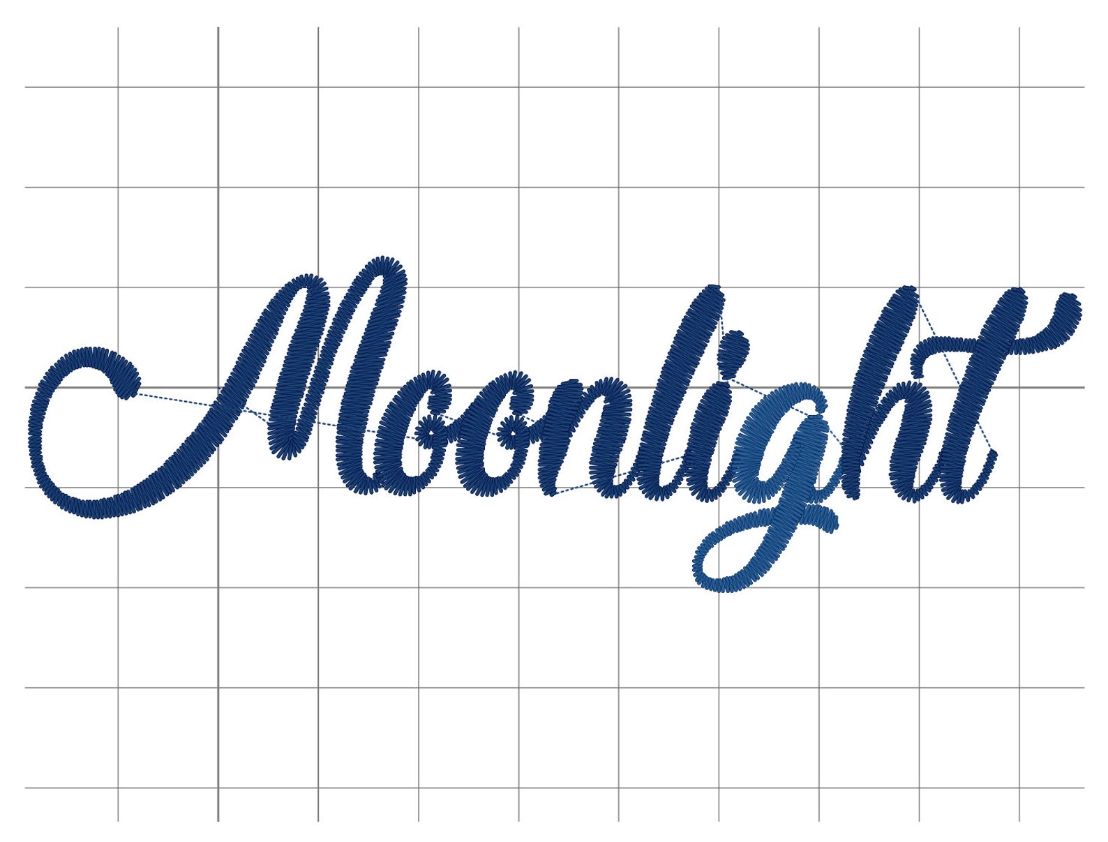 Moonlight Cursive Embroidery Font, Embroidery Font, Fancy Embroidery ...