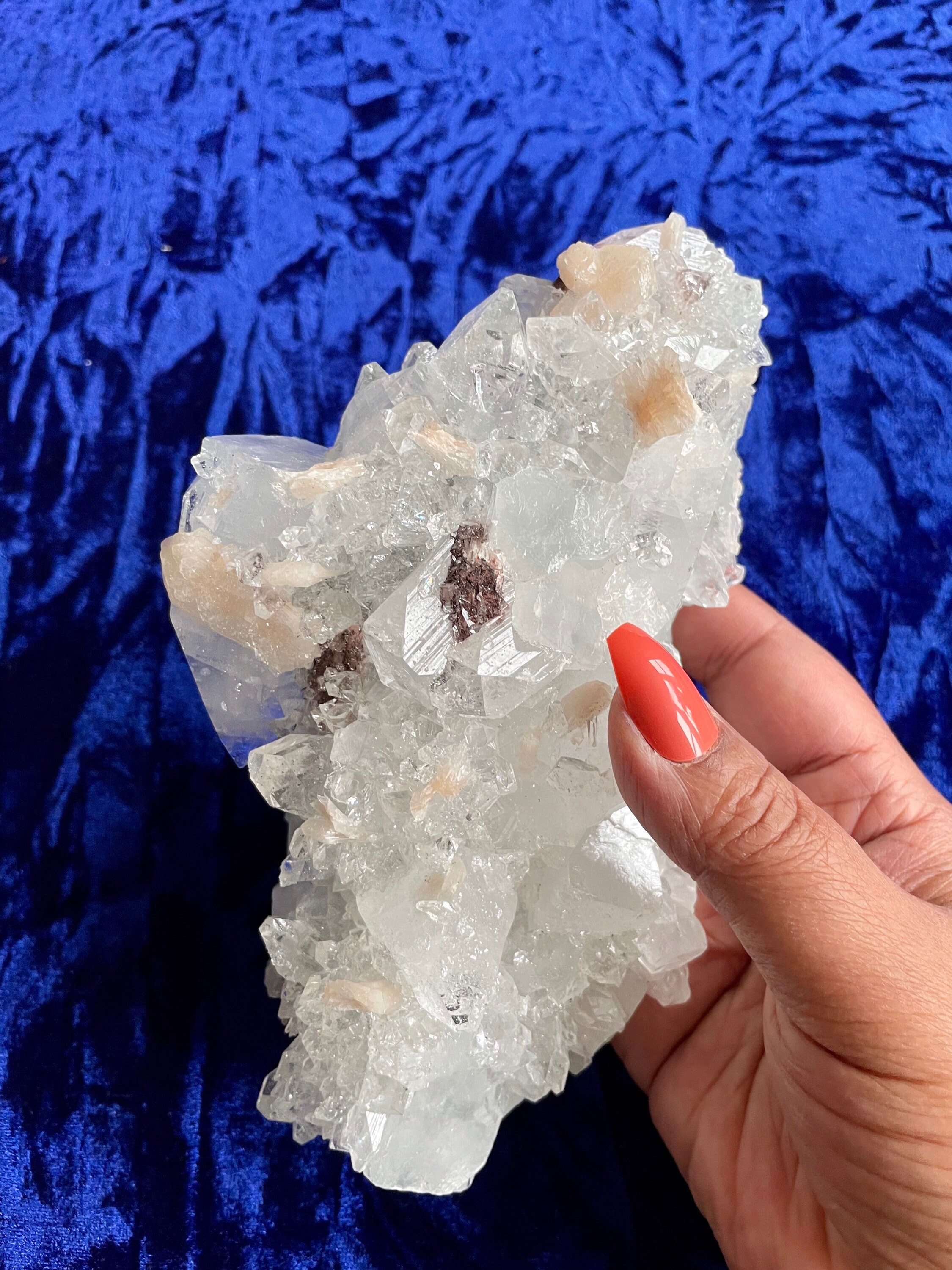 Apophylite cluster Pearl lustre fish-eye stone crystal | Etsy