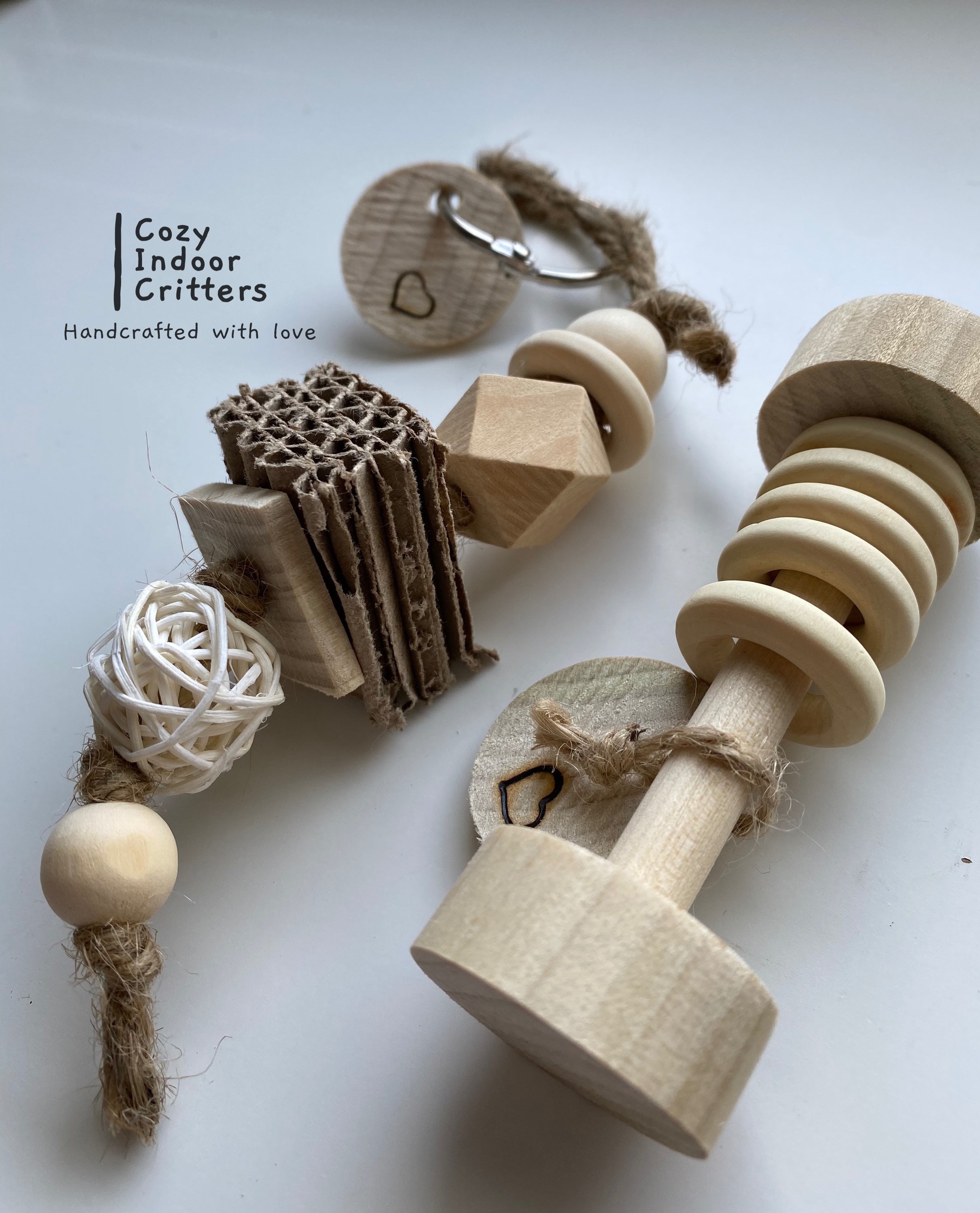 Natural wooden chew toy set rabbit / Guinea pig / hamster | Etsy