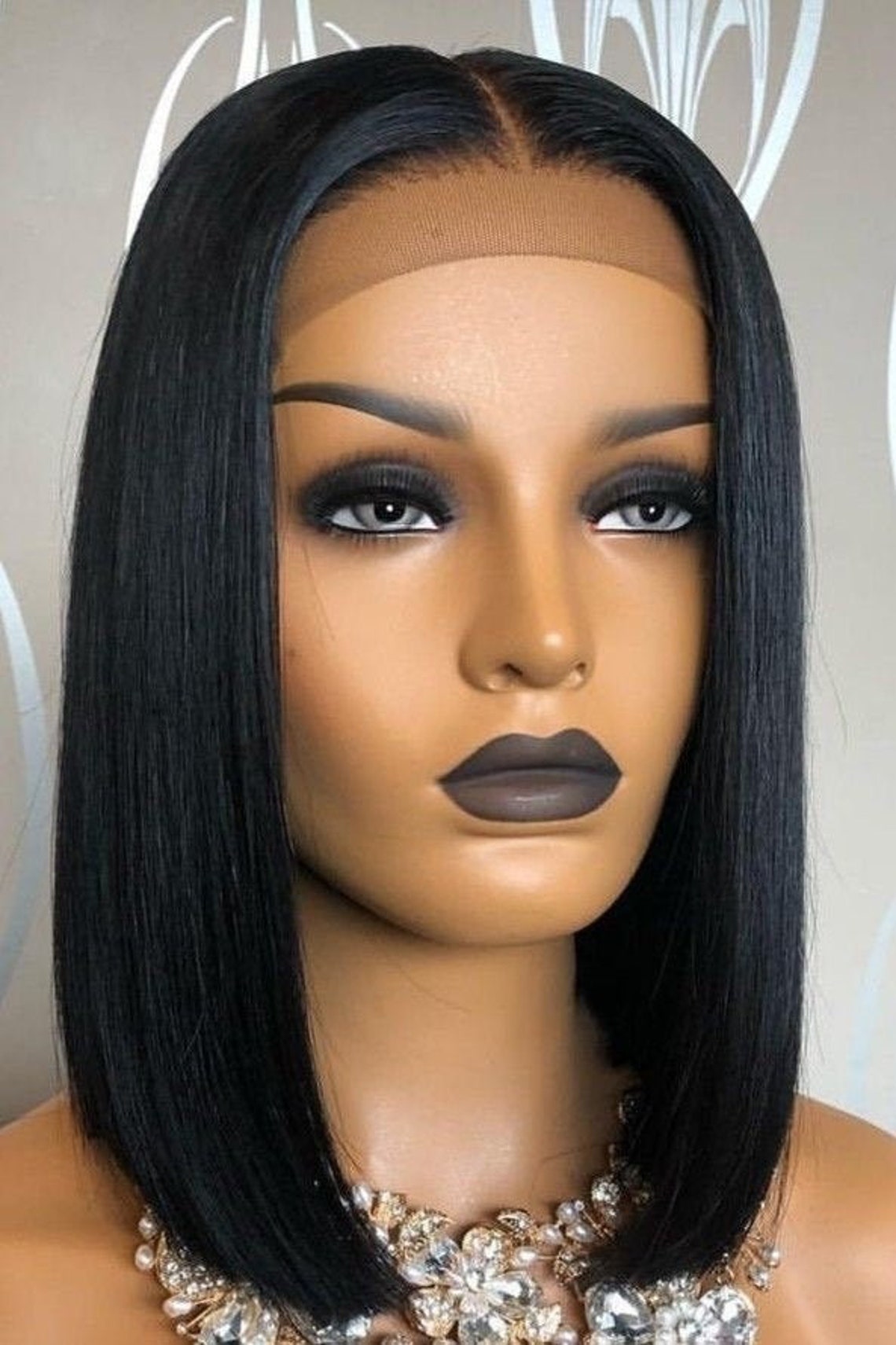 ALICE Wig // Front Lace Wig 13x4 Short Brazilian Bob Wig - Etsy