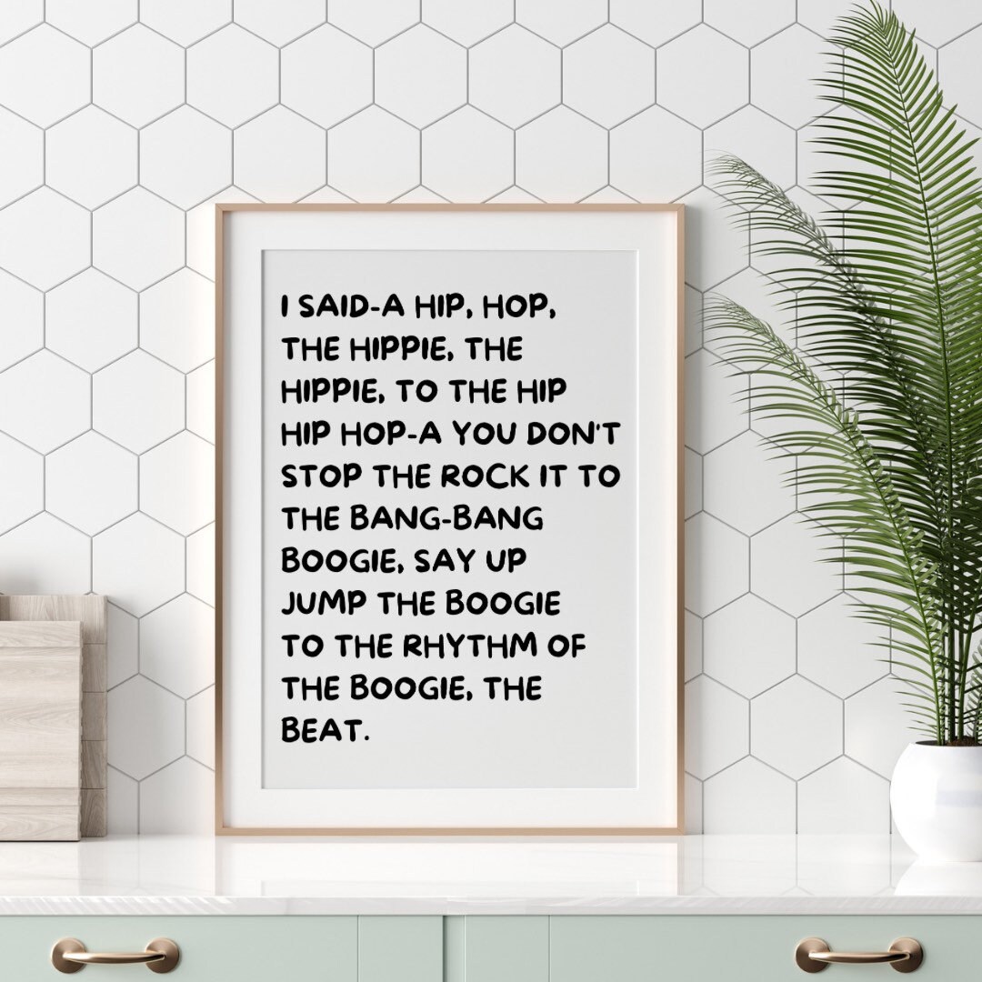 Rappers Delight Positive Vibes Funny Print Quote Music - Etsy