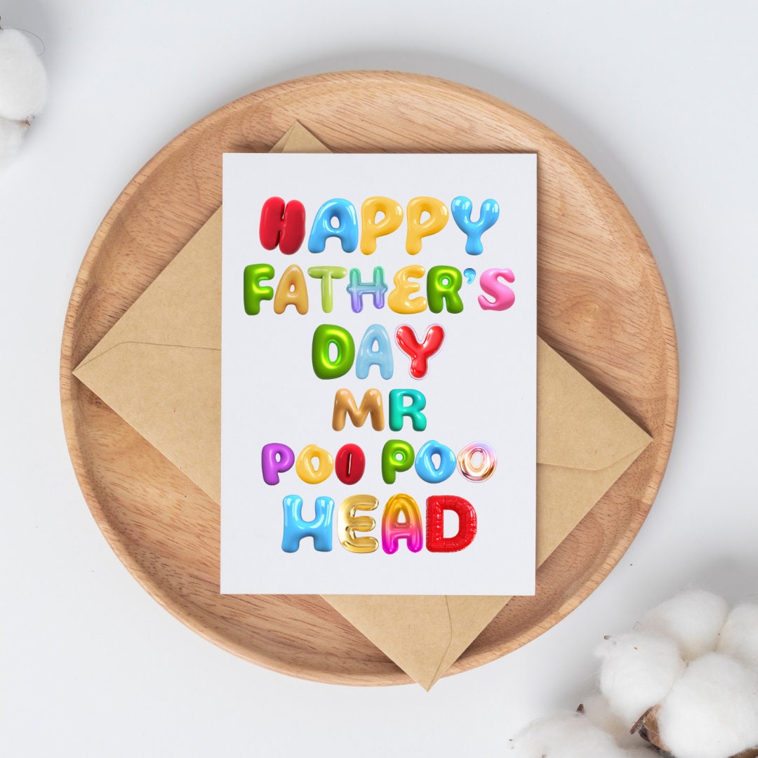 Happy Fathers Day Mr Poo Poo Head - Etsy