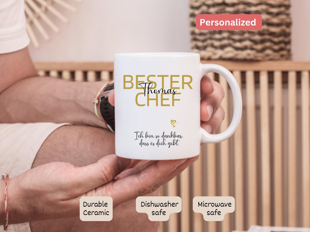 Personalisierte Bester Chef Tasse, Name Kaffeetasse Für Büro Chef ...