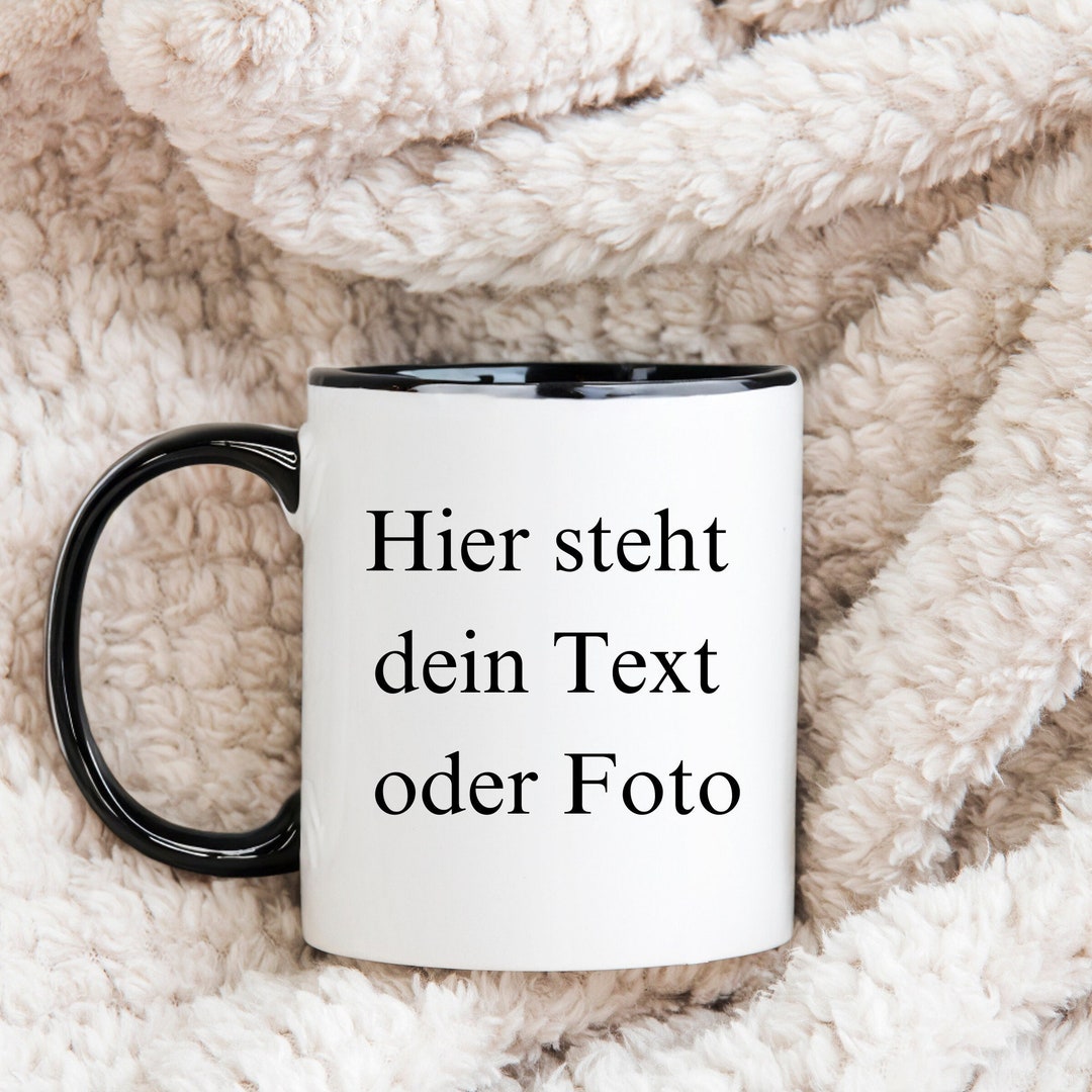 Personalized Photo Mug, Text Photo Mug, Colorful Mug With Your Own Text ...