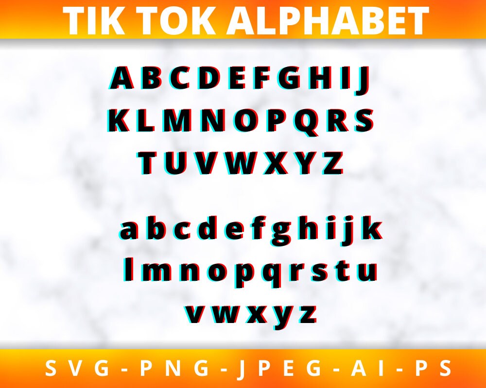 Tik Tok svg Tik Tok font Tik Tok letters Tik Tok text svg | Etsy