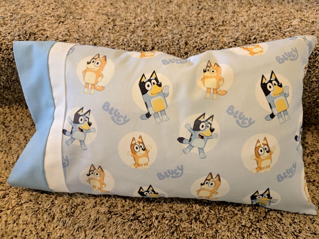 Bluey Travel Pillowcase: Handmade Cotton Snuggle Pillow (12x16) - Etsy
