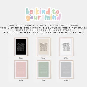 Grounding Technique Blush Pink Printable Mindfulness Poster for Coping ...